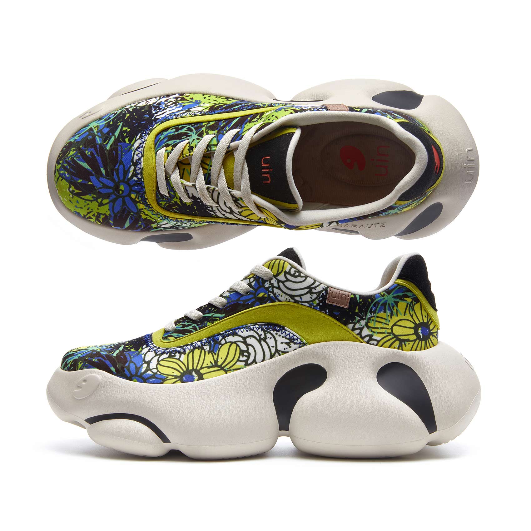 UIN women's Fashion Sneakers walking Art Travel Shoes Zarautz Ⅶ Floral ...